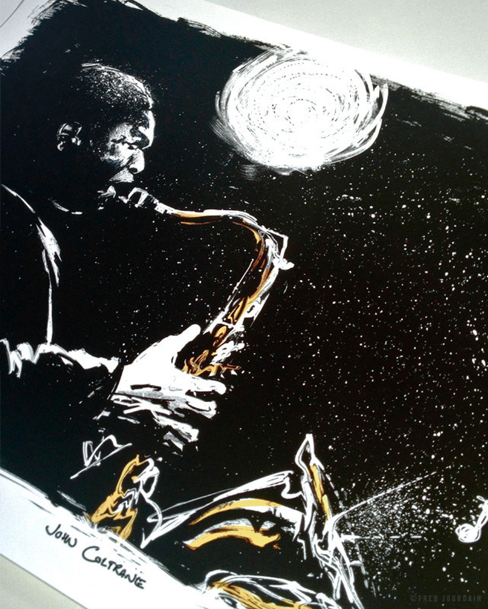 John Coltrane Poster by Fred Jourdain - Etsy