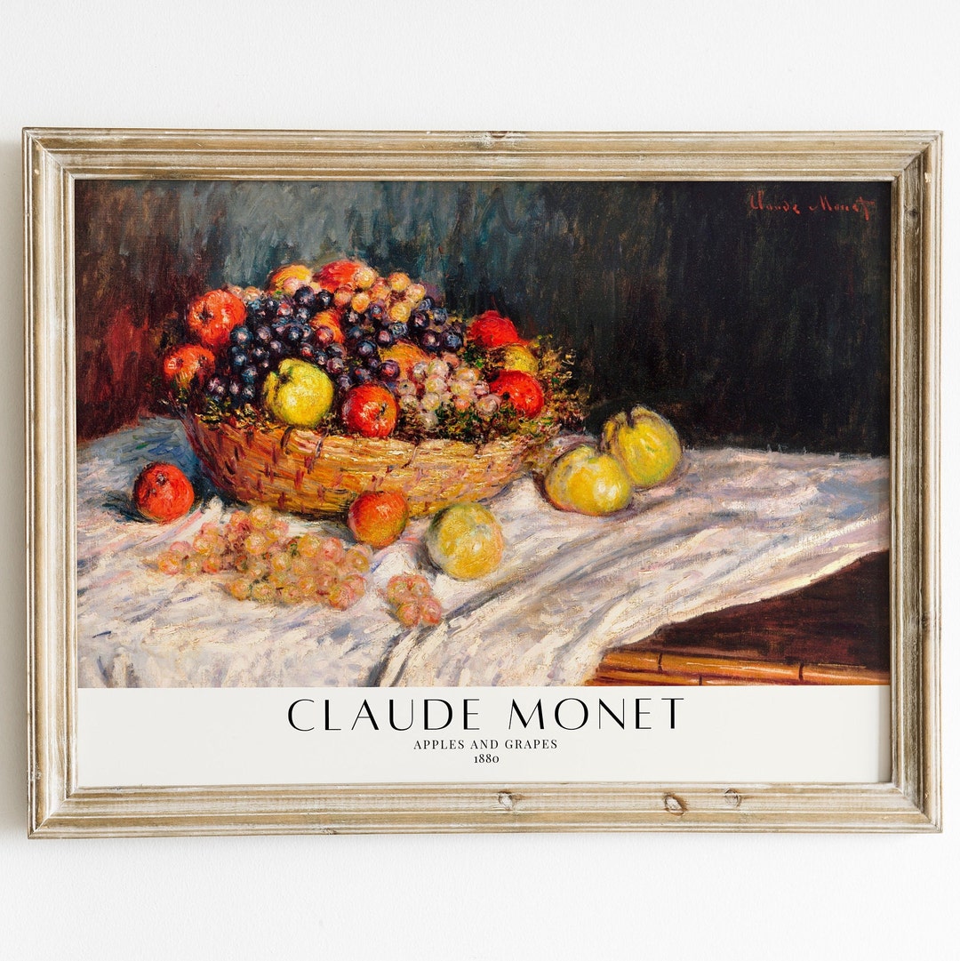 Claude Monet Print, Apples and Fruits Digital Art Print, Still Life ...