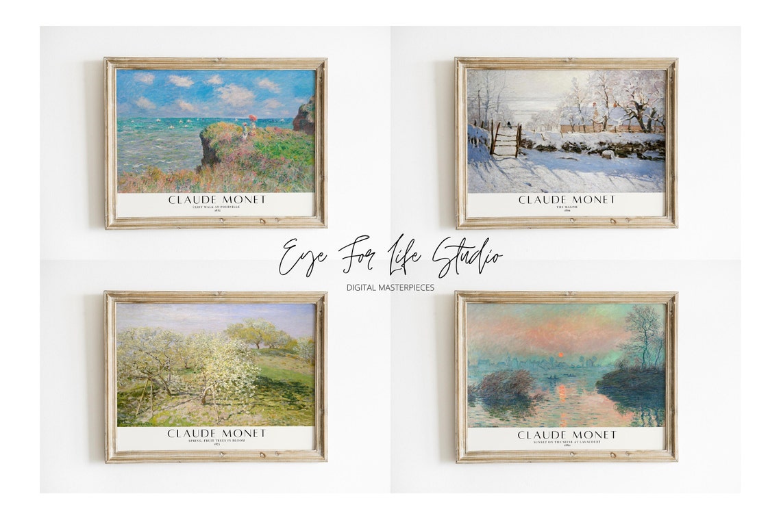 Claude Monet Print Bundle, Digital Art Print Bundle, Digital ...