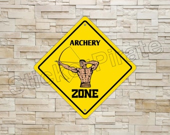 ARCHERY Street Sign Bow Arrow Target Hunting Bowhunting - Etsy