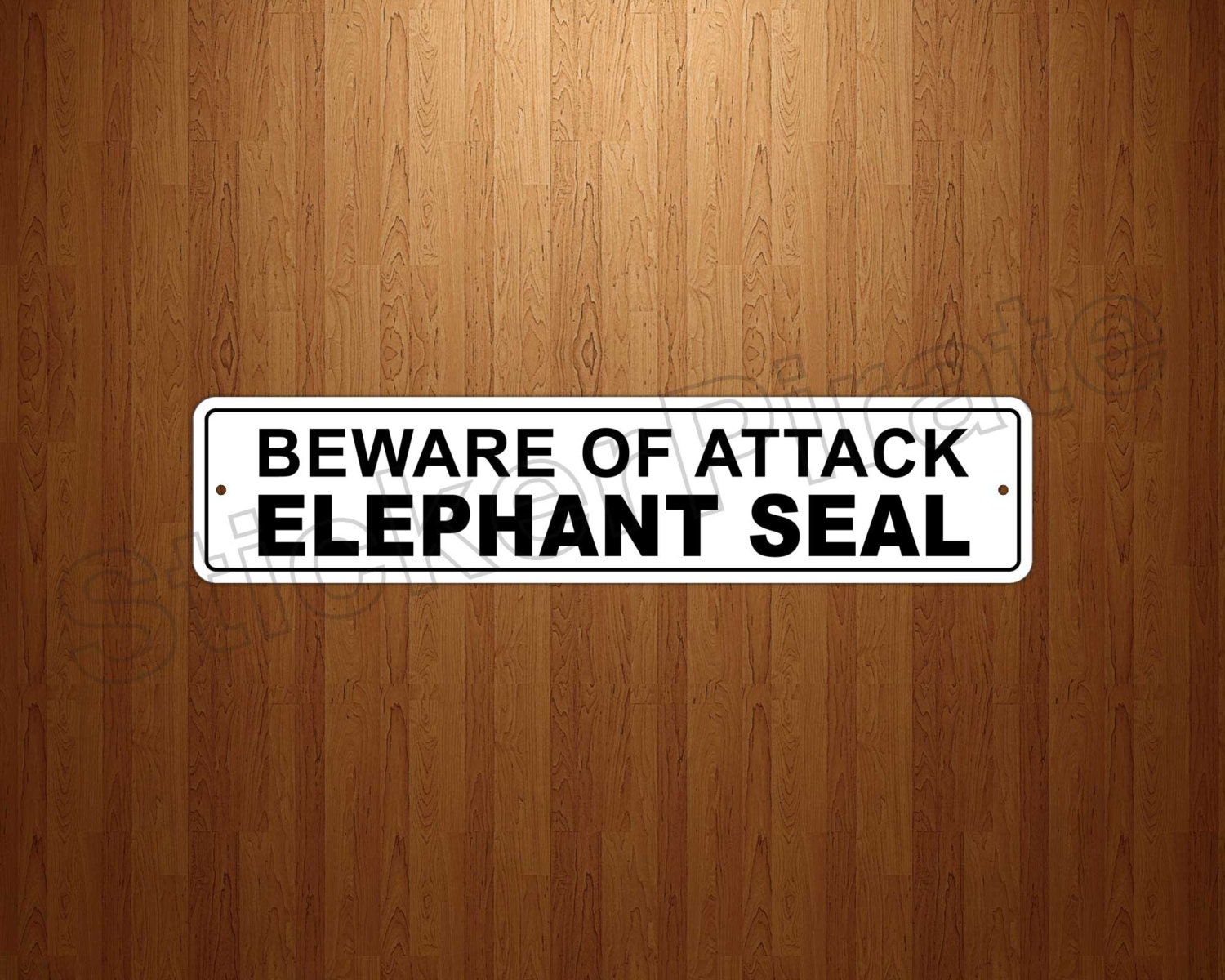 Beware of Attack Elephant Seal 4 X 18 Aluminum - Etsy