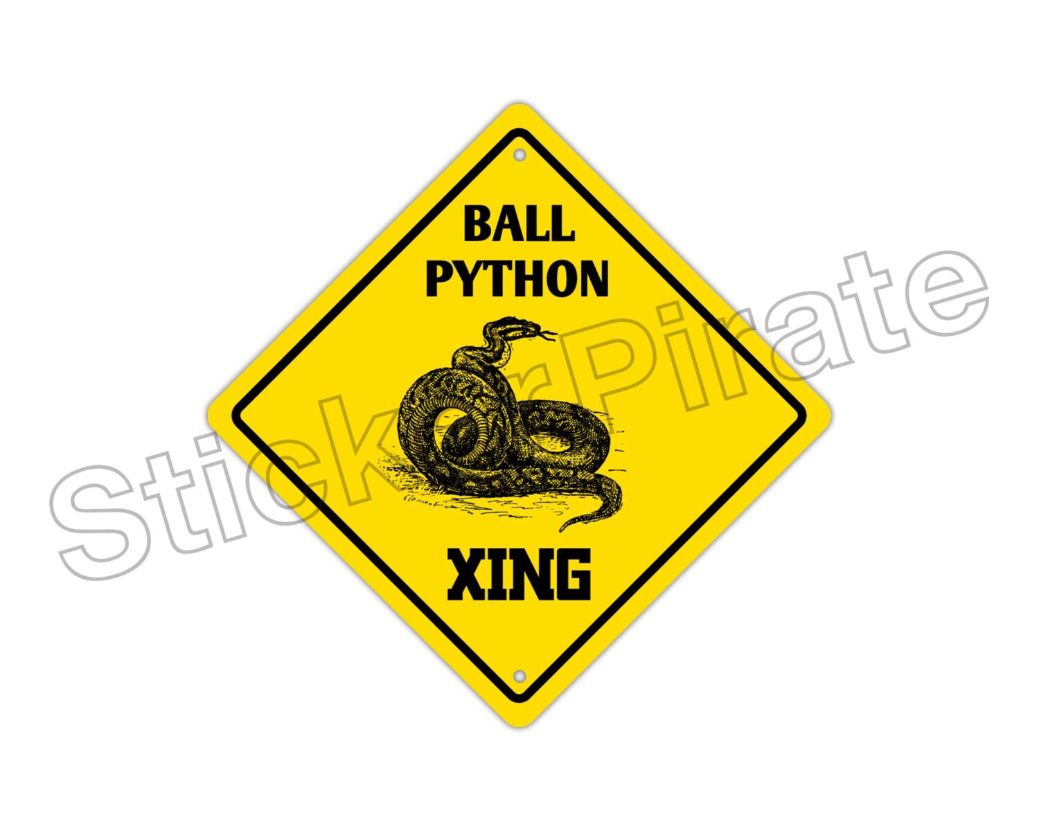 Ball Python Crossing 12 x 12 Aluminum Novelty | Etsy