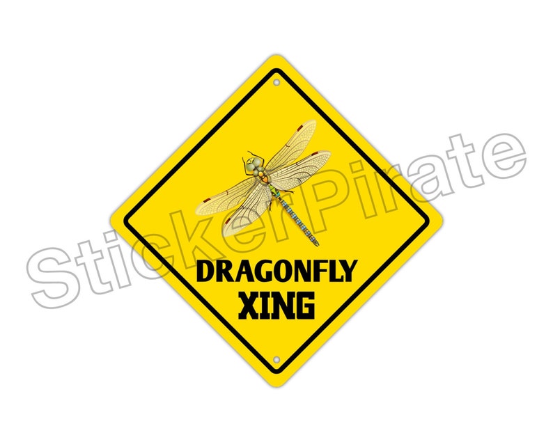 Dragonfly Crossing 12 x 12 Aluminum Novelty Sign | Etsy