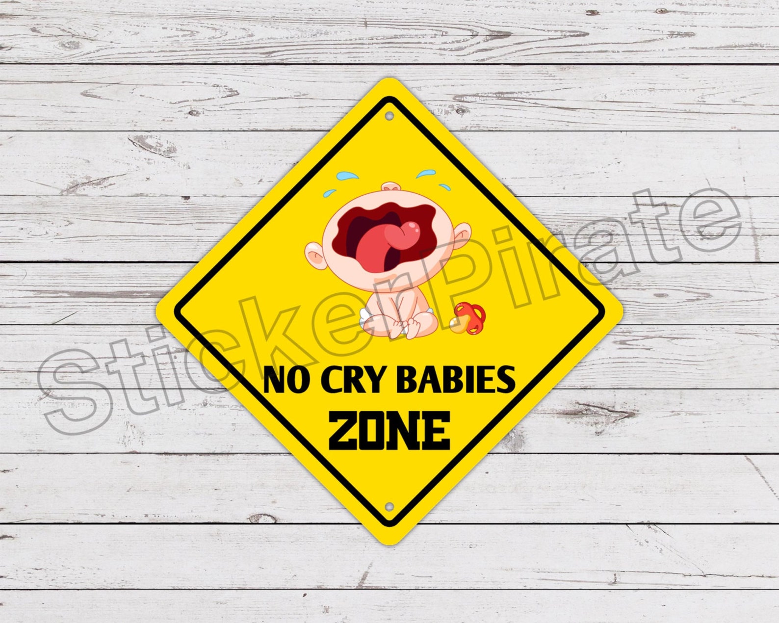 No Cry Babies Zone 12 X 12 Aluminum Novelty Sign - Etsy