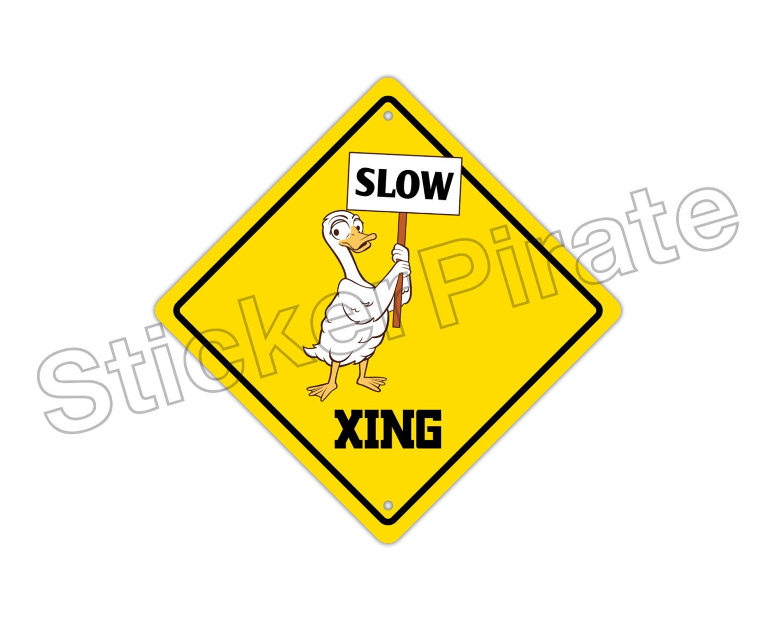 Slow Duck Crossing 12 X 12 Aluminum Novelty Sign | Etsy