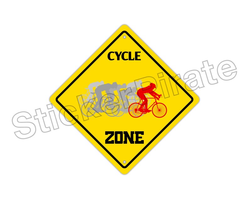 Cycle Zone 12" X 12" Aluminum Novelty Sign - Etsy