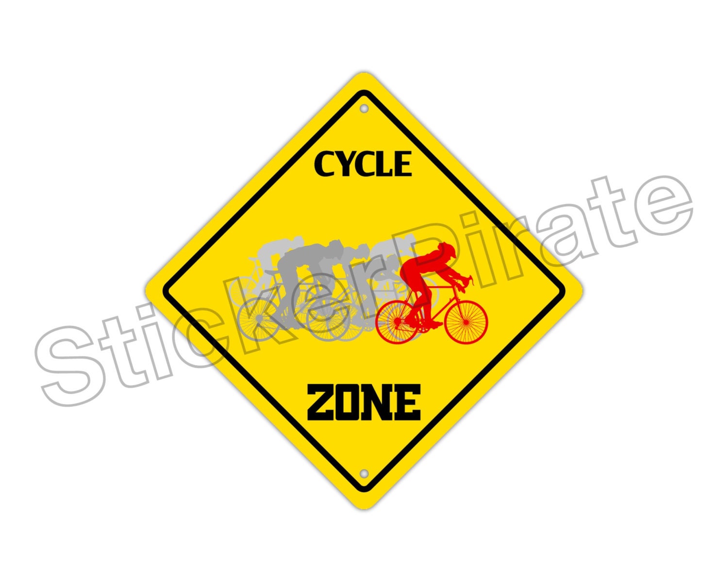 Cycle Zone 12" X 12" Aluminum Novelty Sign - Etsy