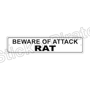Beware of Attack Rat 4" X 18" Aluminum Novelty Sign - Etsy