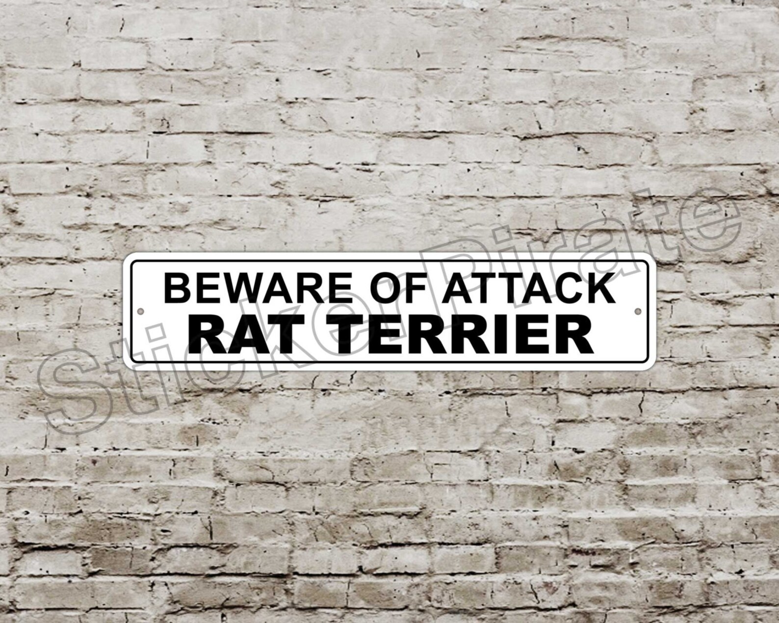 Beware of Attack Rat Terrier 4 X 18 Aluminum | Etsy