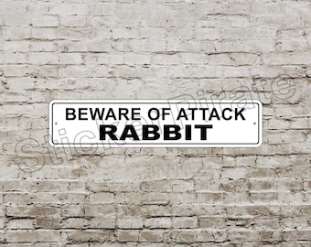 Beware of the Rabbit - Etsy