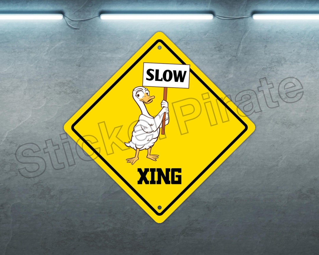 Slow Duck Crossing 12" X 12" Aluminum Novelty Sign - Etsy