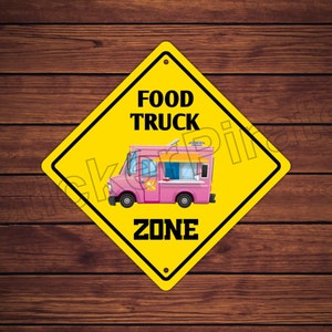Food Truck Zone 12" X 12" Aluminum Novelty Sign - Etsy