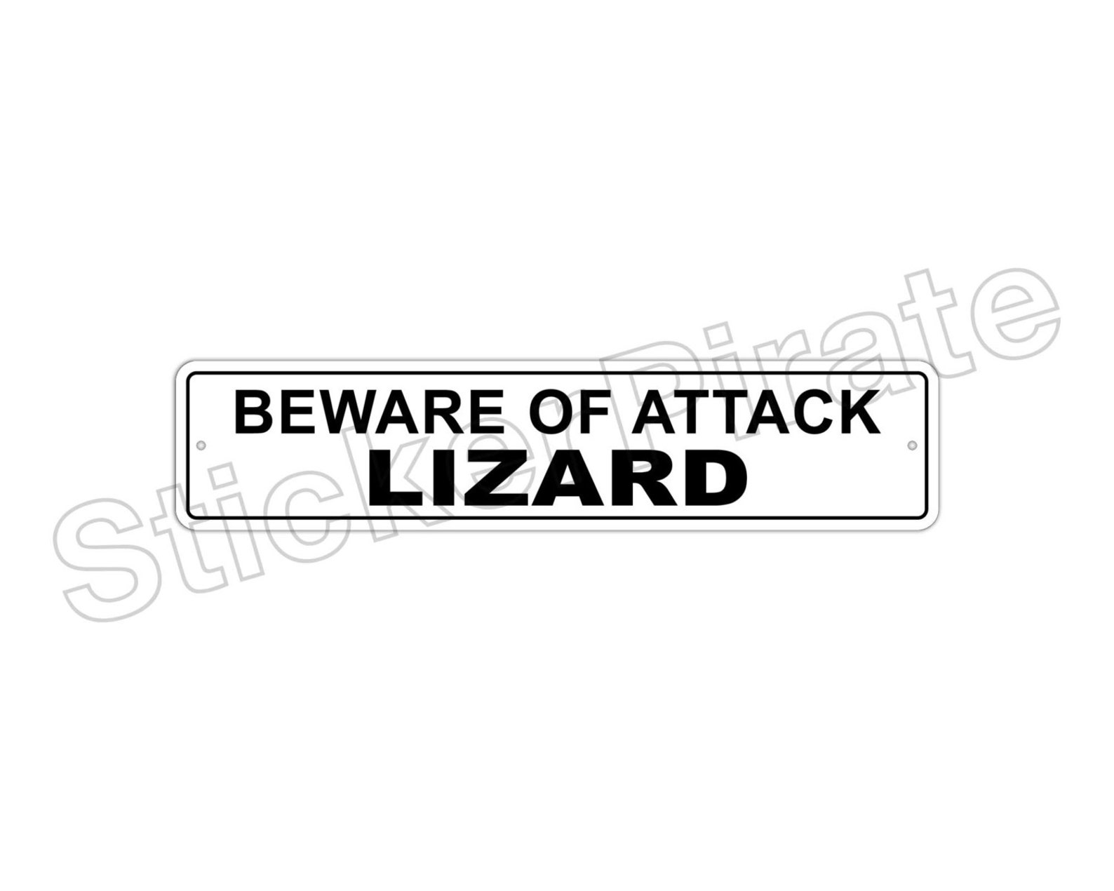 Beware of Attack Lizard 4 X 18 Aluminum Novelty - Etsy