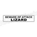 Beware of Attack Lizard 4" X 18" Aluminum Novelty Sign - Etsy