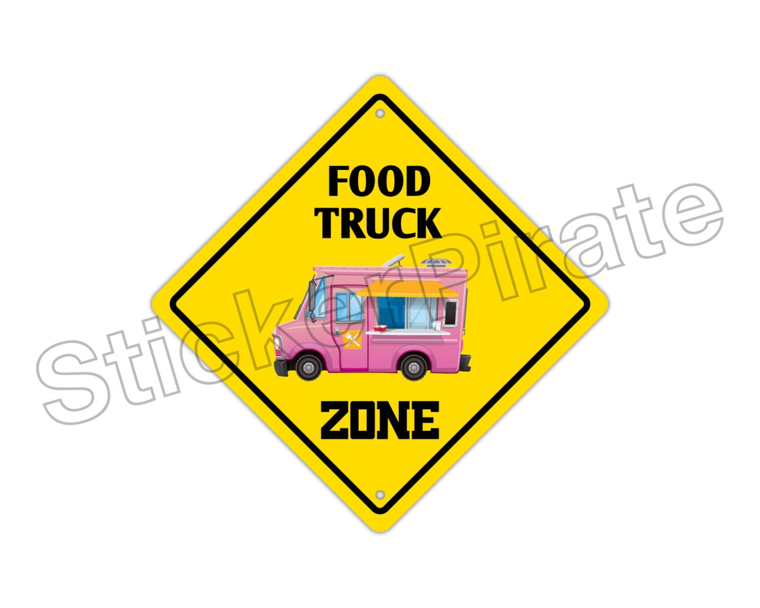 Food Truck Zone 12 X 12 Aluminum Novelty Sign - Etsy