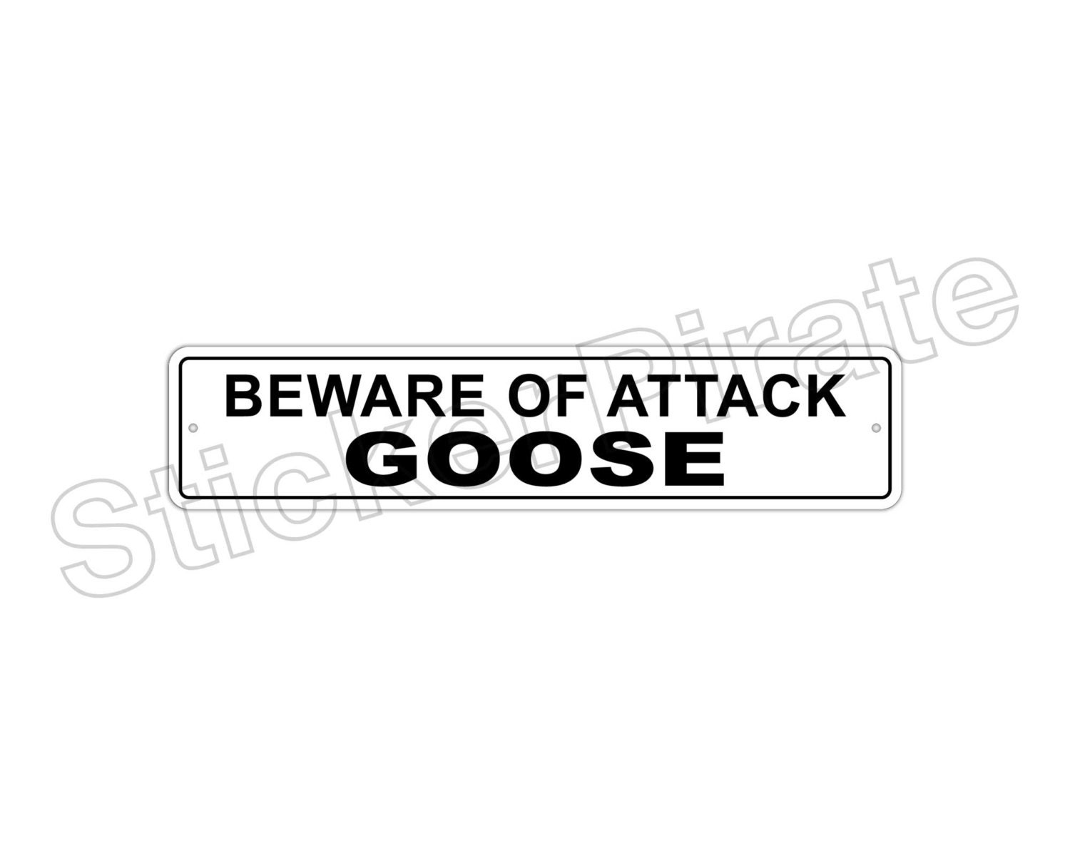 Beware of Attack Goose 4 X 18 Aluminum Novelty - Etsy