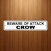 Beware of Attack Crow 4 X 18 Aluminum Novelty Sign - Etsy