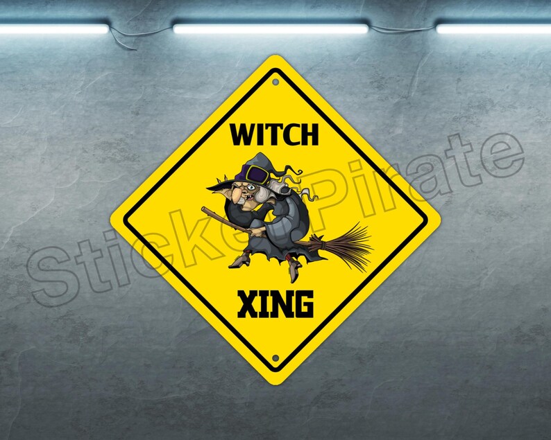 Witch Crossing 12 X 12 Aluminum Novelty Sign - Etsy