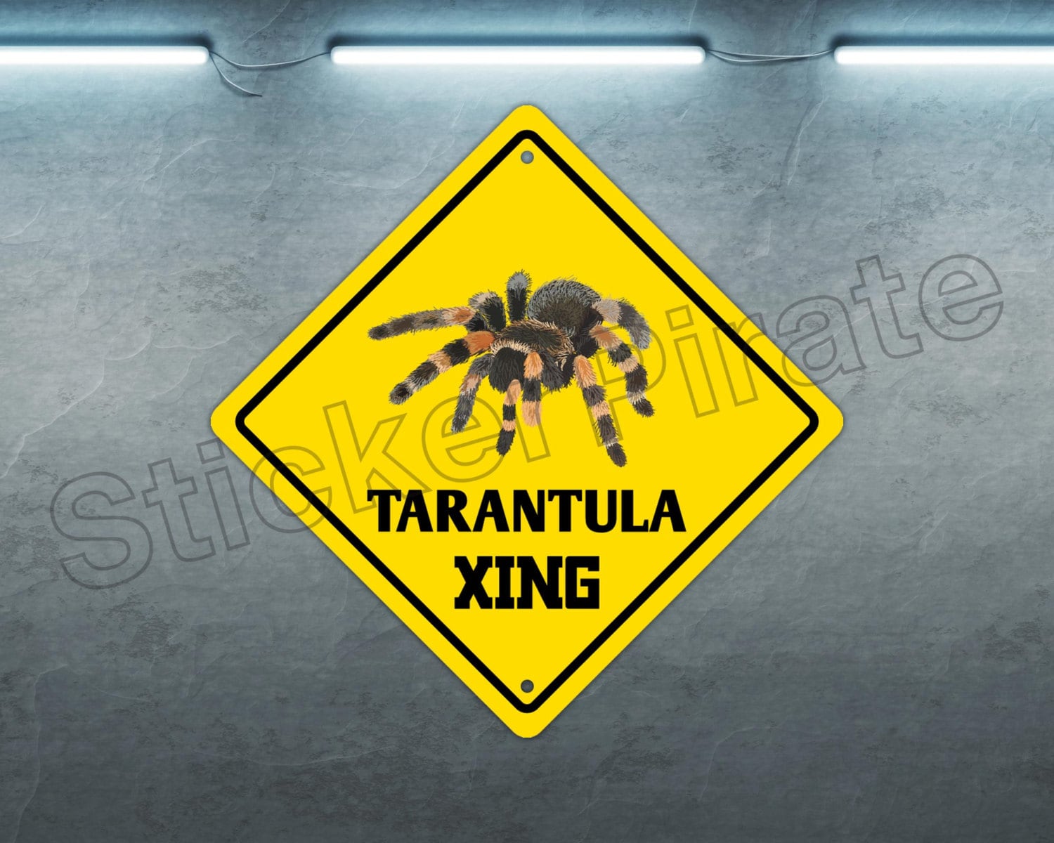 Tarantula Crossing 12" X 12" Aluminum Novelty Sign - Etsy
