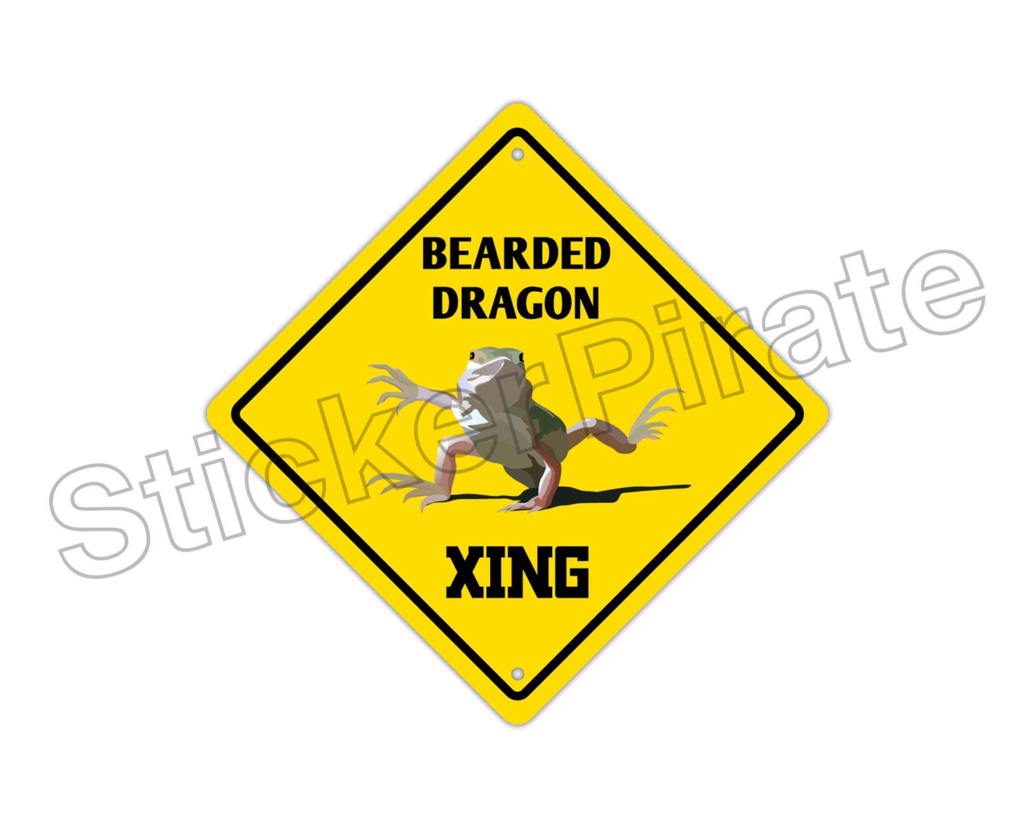 Bearded Dragon Crossing 12 X 12 Aluminum Novelty - Etsy