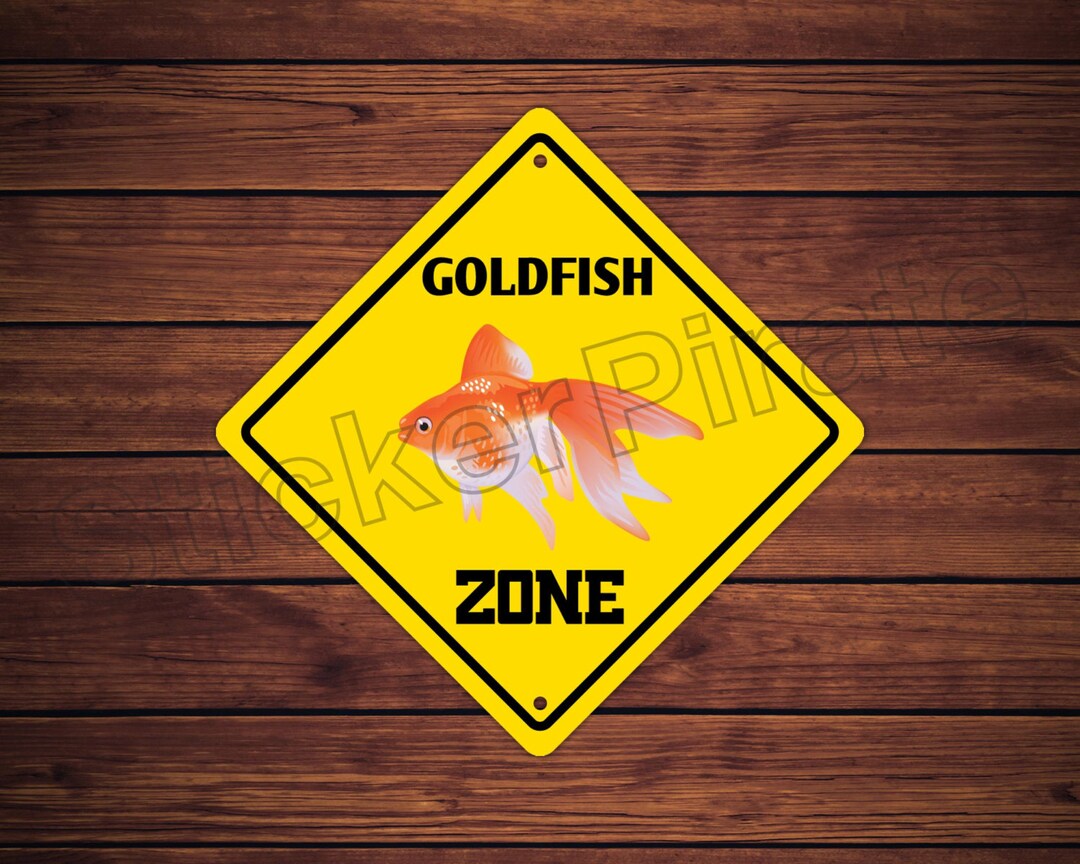 Goldfish Crossing 12" X 12" Aluminum Novelty Sign - Etsy