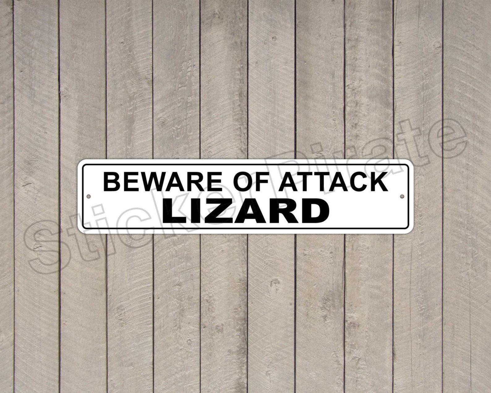 Beware of Attack Lizard 4 X 18 Aluminum Novelty - Etsy