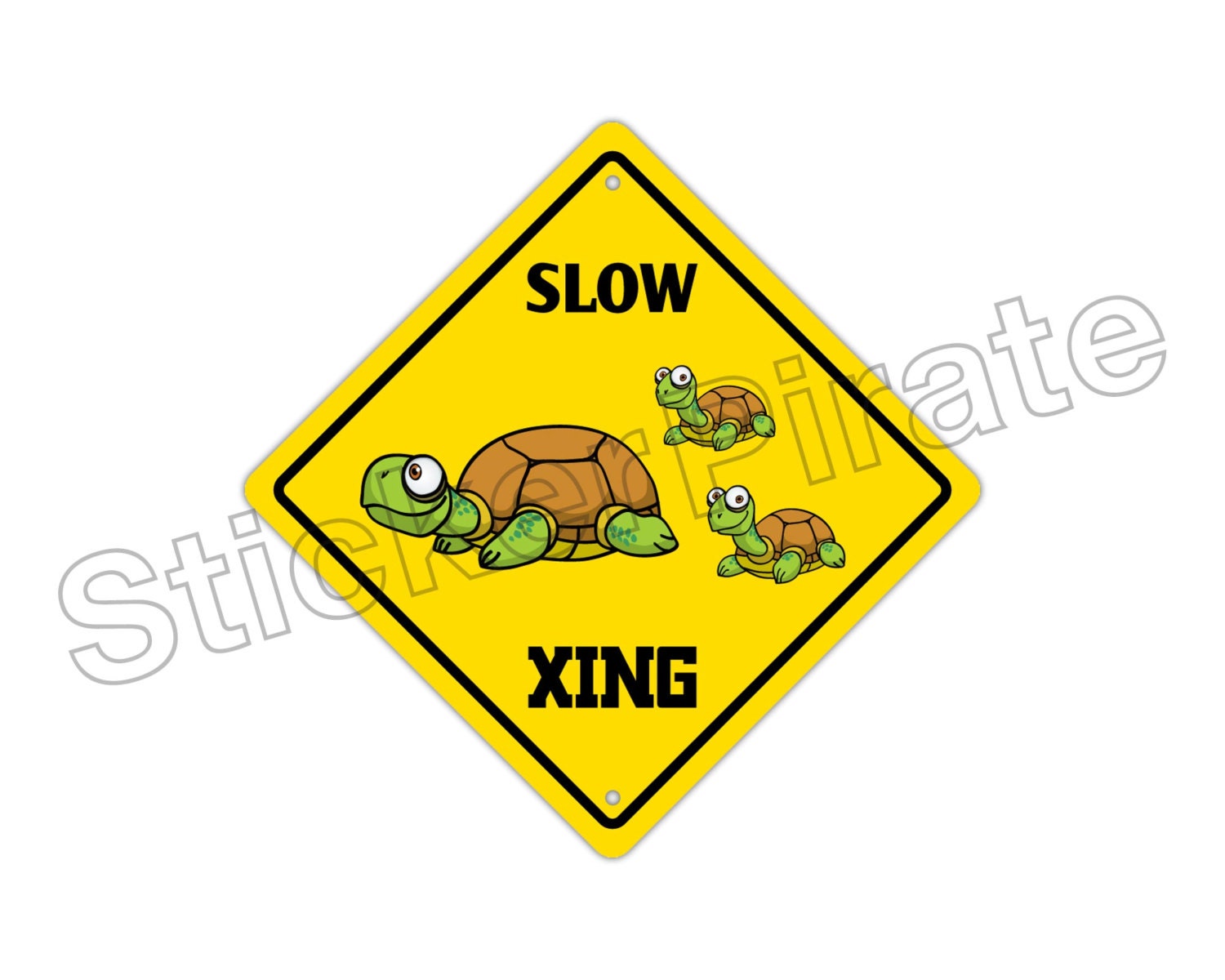Slow Turtle Crossing 12 X 12 Aluminum Novelty Sign | Etsy