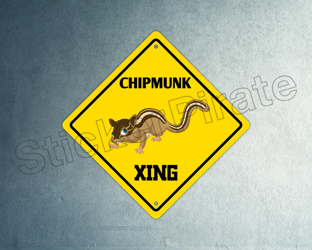 Chipmunk Crossing 12" X 12" Aluminum Novelty Sign - Etsy