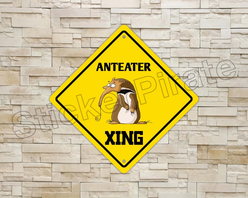 Anteater Crossing 12" X 12" Aluminum Novelty Sign - Etsy