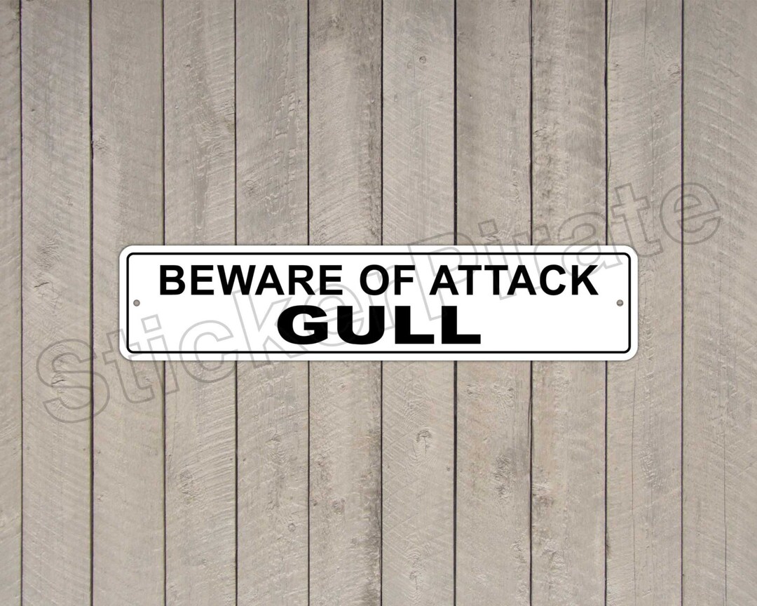 Beware Of Attack Gull 4 x 18 Aluminum Novelty Sign - Etsy Italia