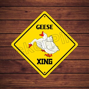 Geese Crossing 12" X 12" Aluminum Novelty Sign - Etsy