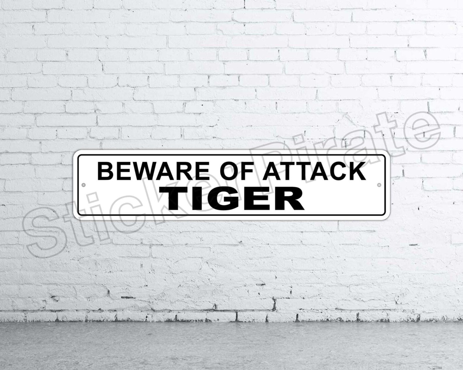 Beware of Attack Tiger 4 X 18 Aluminum Novelty - Etsy UK