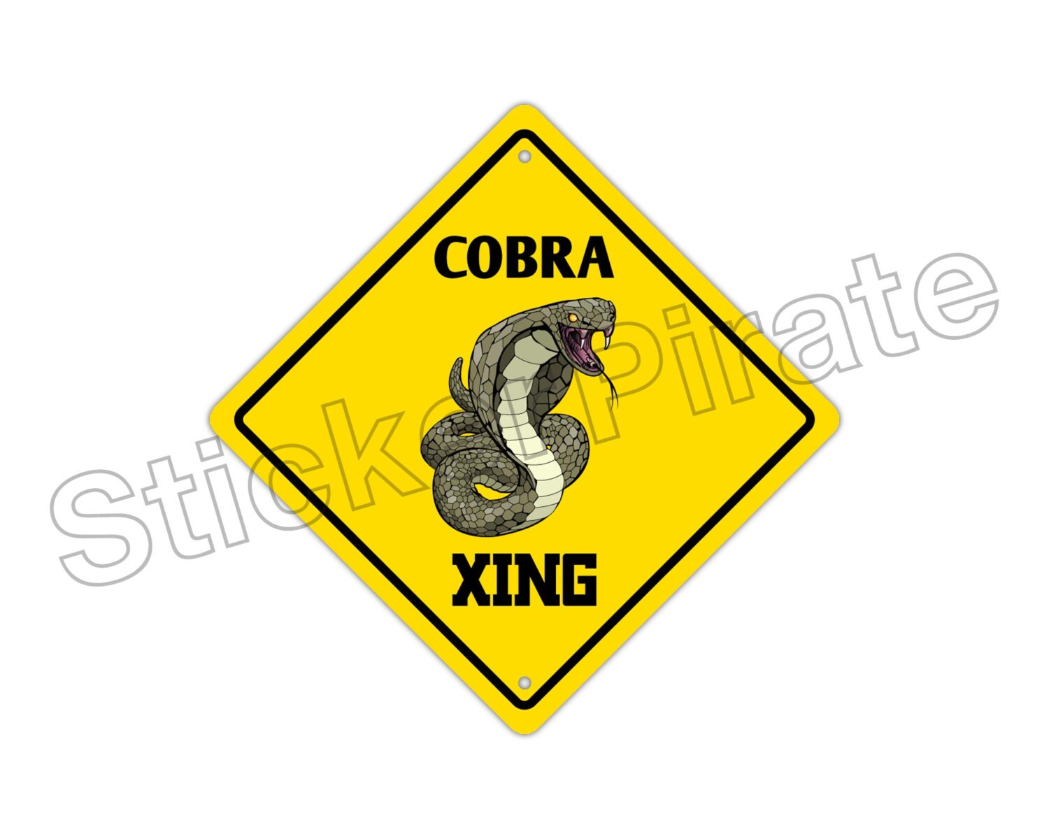 Cobra Crossing 12 X 12 Aluminum Novelty Sign - Etsy