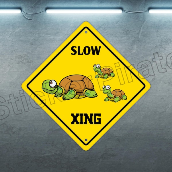 Slow Turtle Crossing Sign - Etsy