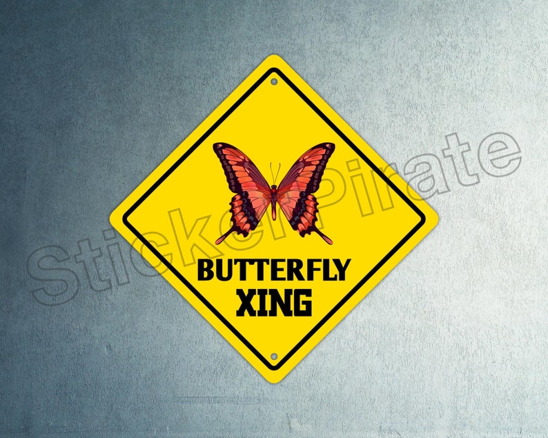 Butterfly Crossing 12 X 12 Aluminum Novelty Sign - Etsy