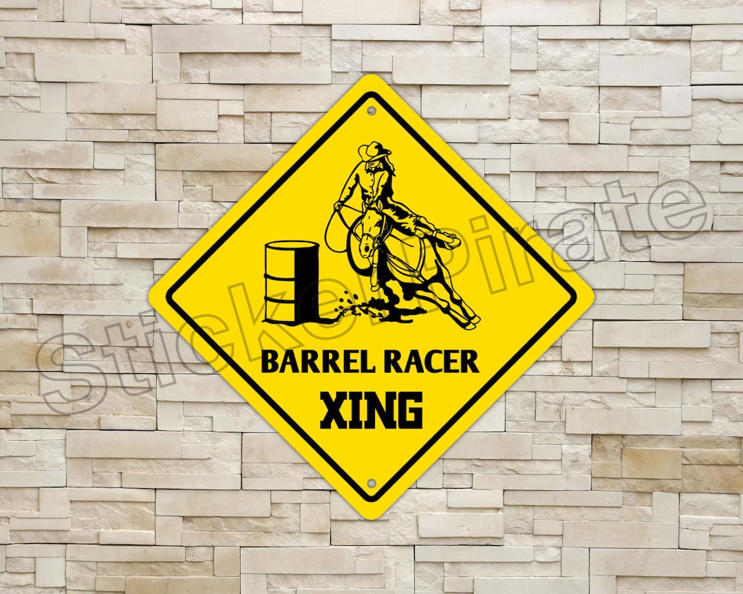 Barrel Racer Crossing 12" X 12" Aluminum Novelty Sign - Etsy