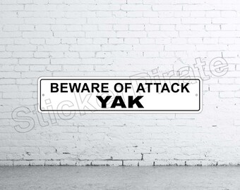 Beware of Attack Rabbit 4 X 18 Aluminum Novelty - Etsy