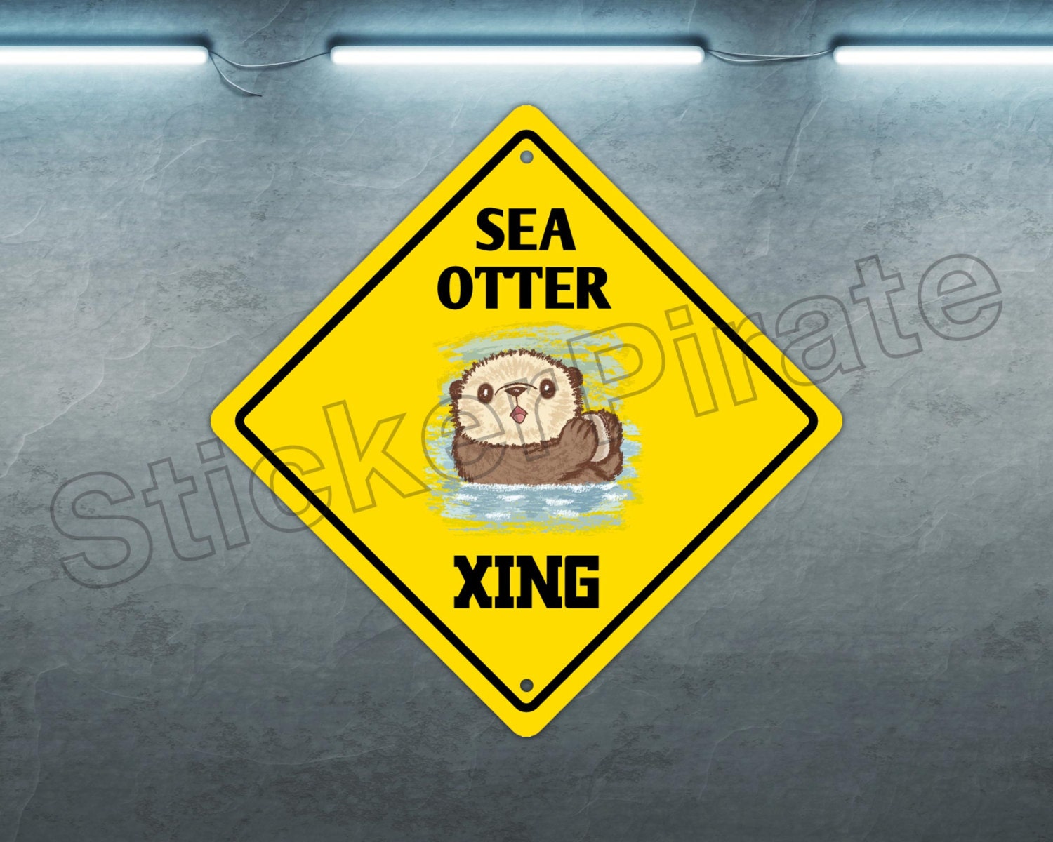 Sea Otter Crossing 12" X 12" Aluminum Novelty Sign - Etsy