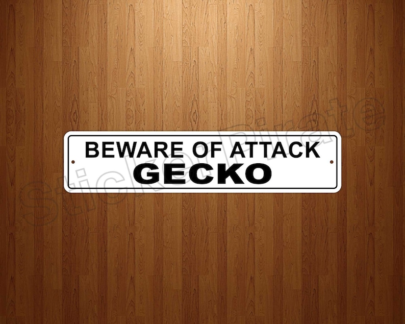 Beware of Attack Gecko 4 X 18 Aluminum Novelty - Etsy