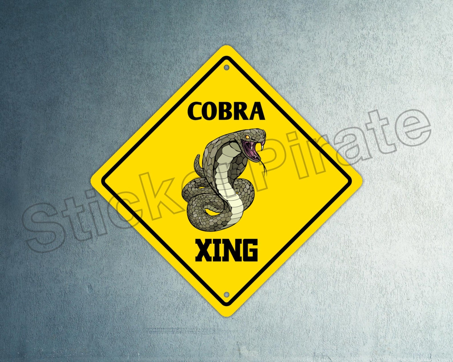 Cobra Crossing 12 X 12 Aluminum Novelty Sign - Etsy