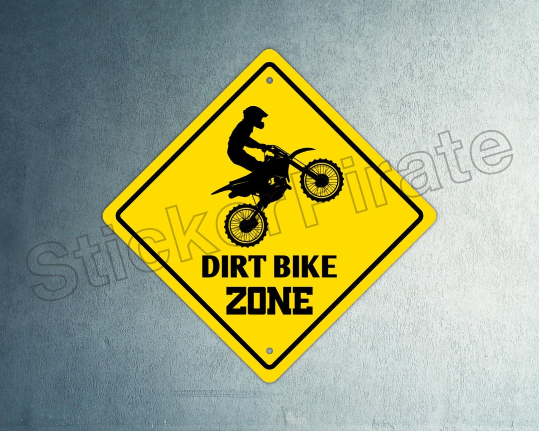 Dirt Bike Zone 12" X 12" Aluminum Novelty Sign - Etsy