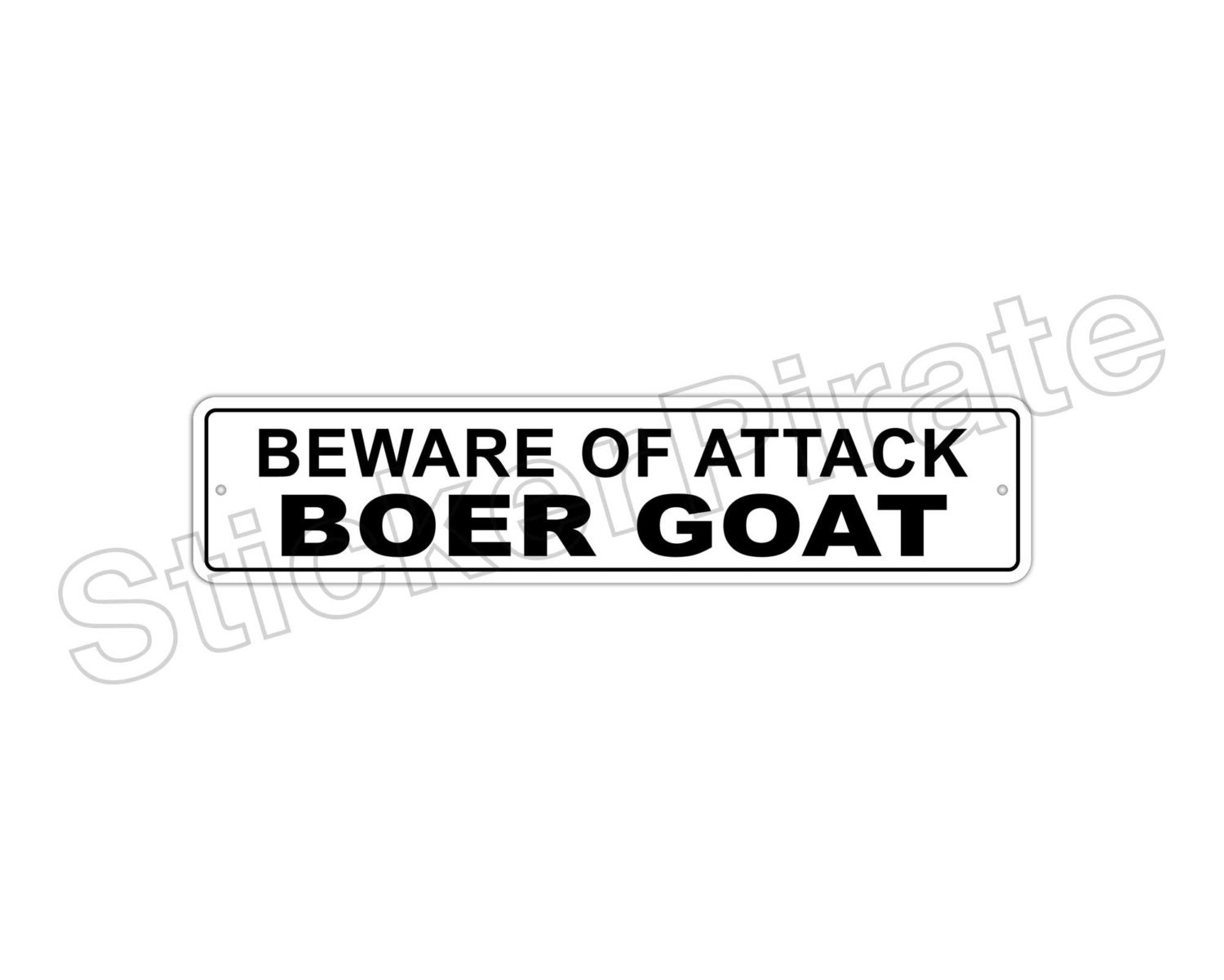 Beware of Attack Boer Goat 4" X 18" Aluminum Novelty Sign - Etsy