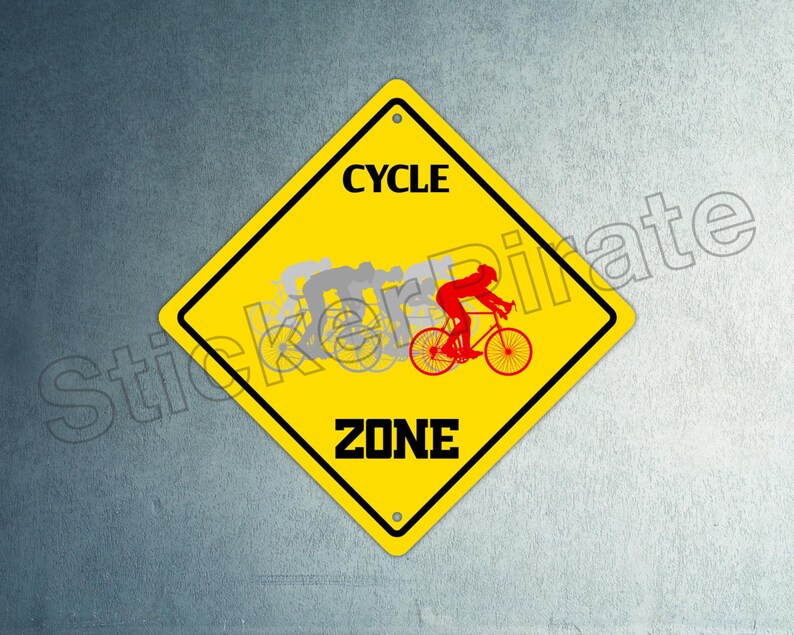 Cycle Zone 12" X 12" Aluminum Novelty Sign - Etsy