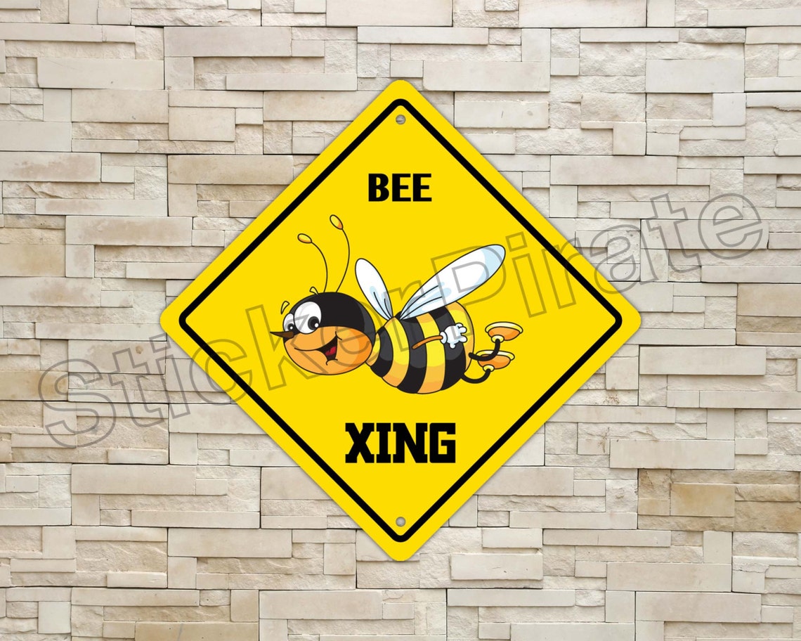 Bee Crossing 12 X 12 Aluminum Novelty Sign - Etsy