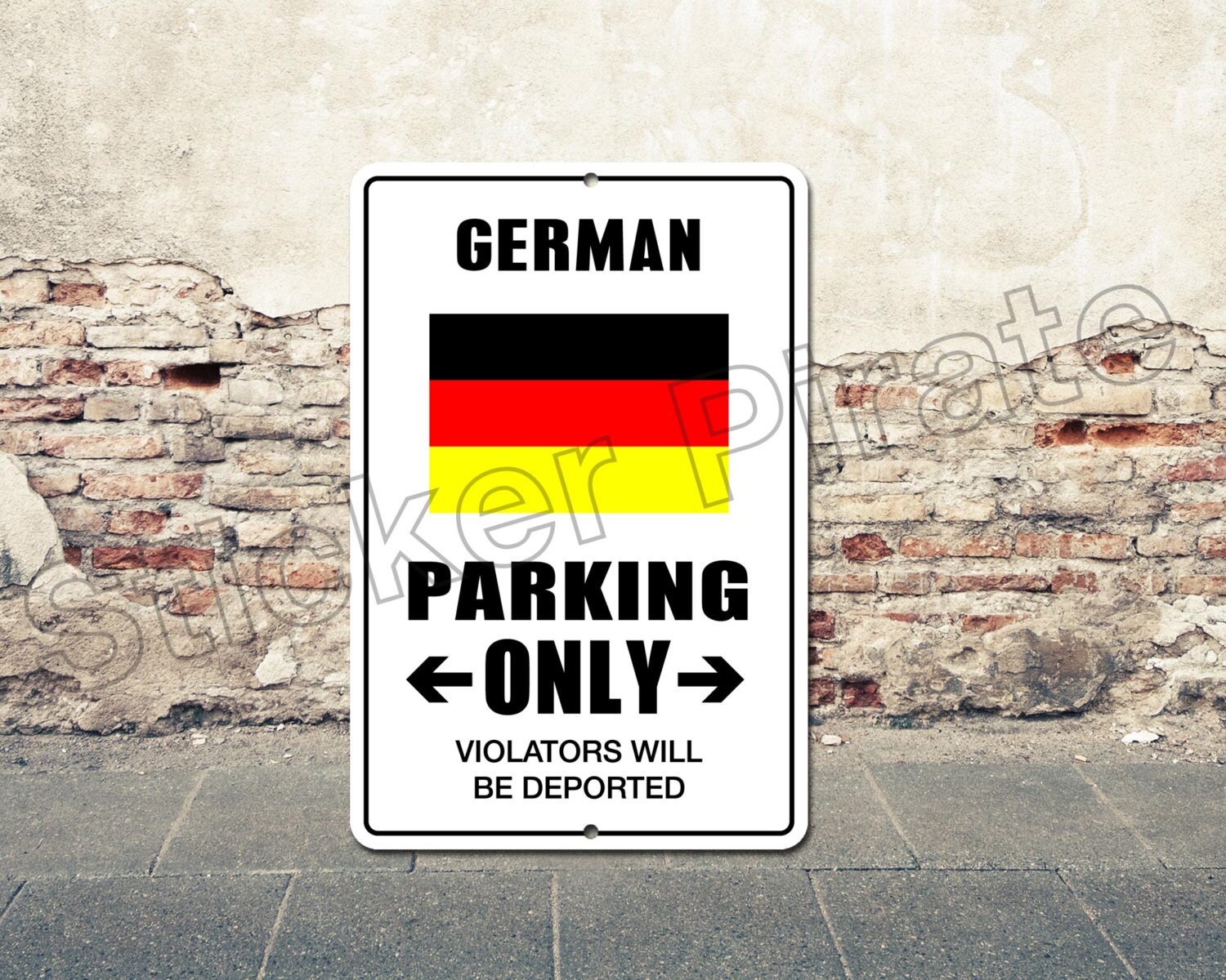 German Parking Only 8 X 12 Aluminum Novelty Sign - Etsy UK