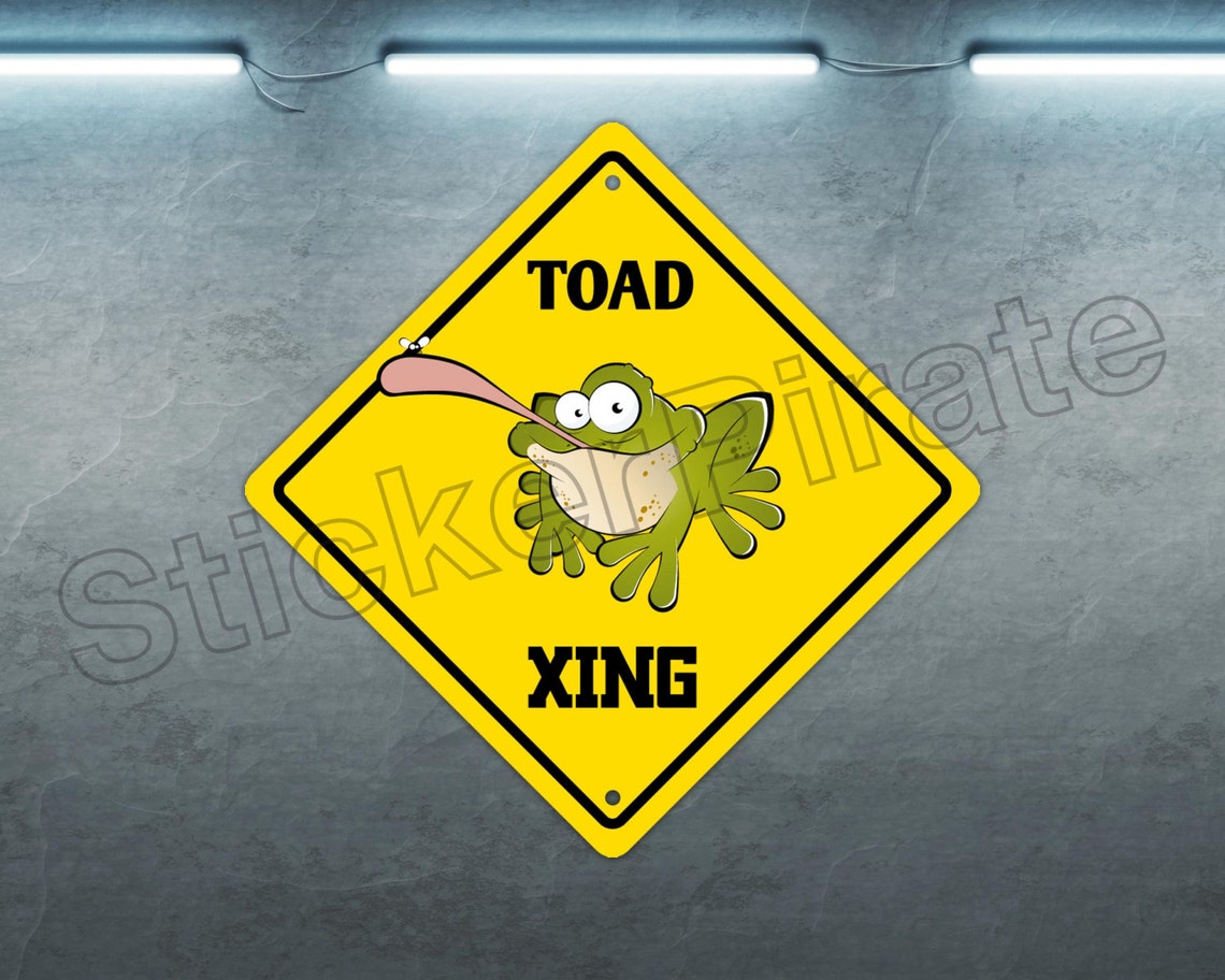Toad Crossing 12 X 12 Aluminum Novelty Sign - Etsy