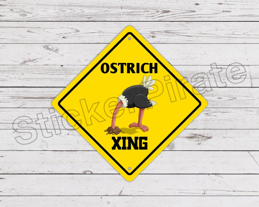 Ostrich Crossing 12 x 12 Aluminum Novelty Sign - Etsy.de