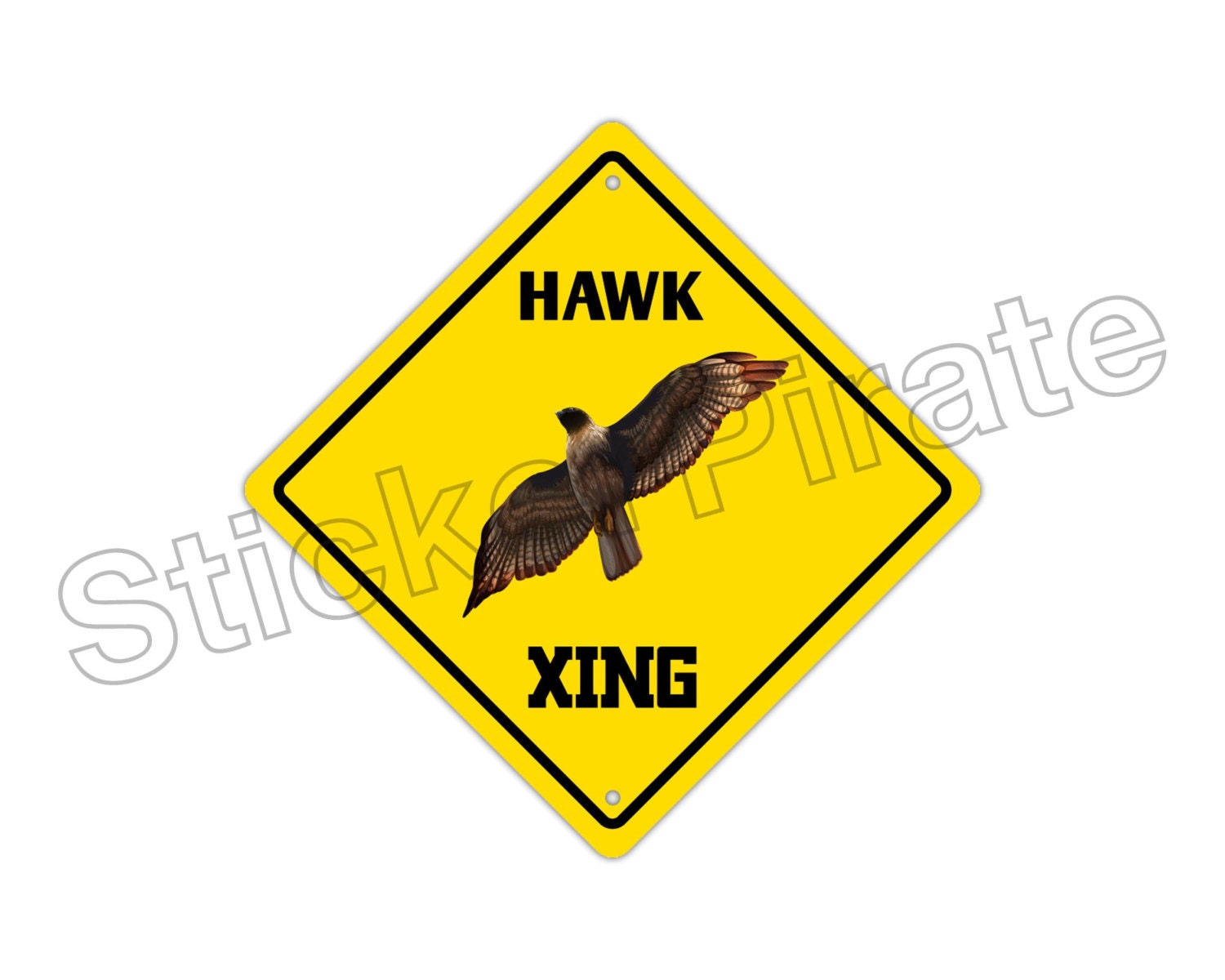 Hawk Crossing 12 x 12 Aluminum Novelty Sign | Etsy