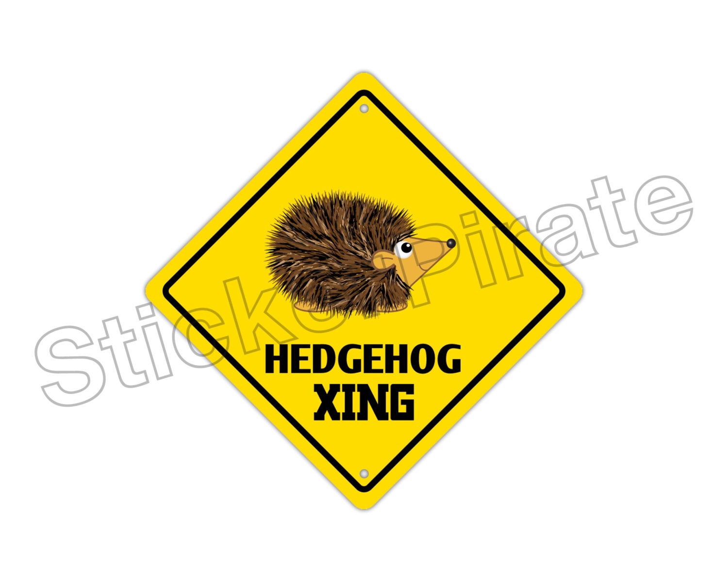 Hedgehog Crossing 12" X 12" Aluminum Novelty Sign - Etsy