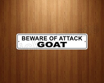 Beware of Goat Sign - Etsy